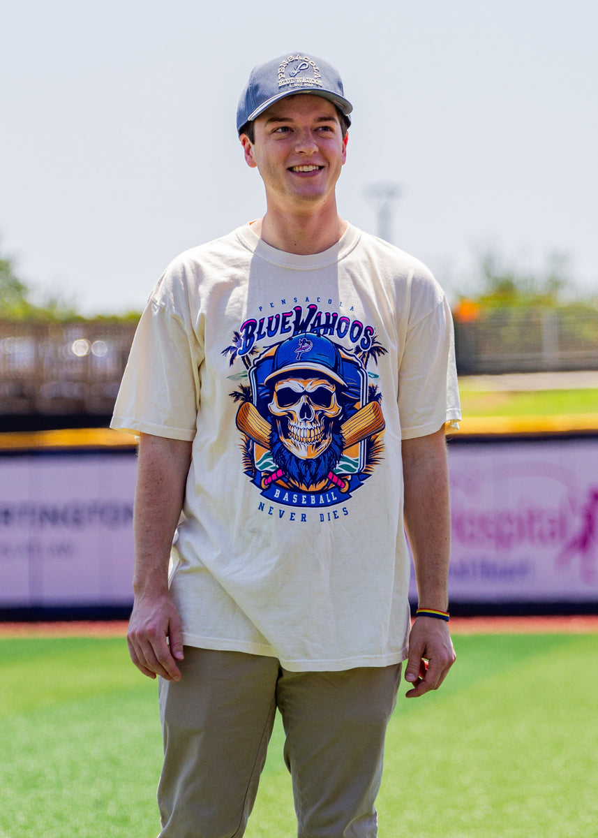 Pensacola Blue Wahoos Baseball Never Dies T Shirt Pensacola Blue Wahoos Official Store