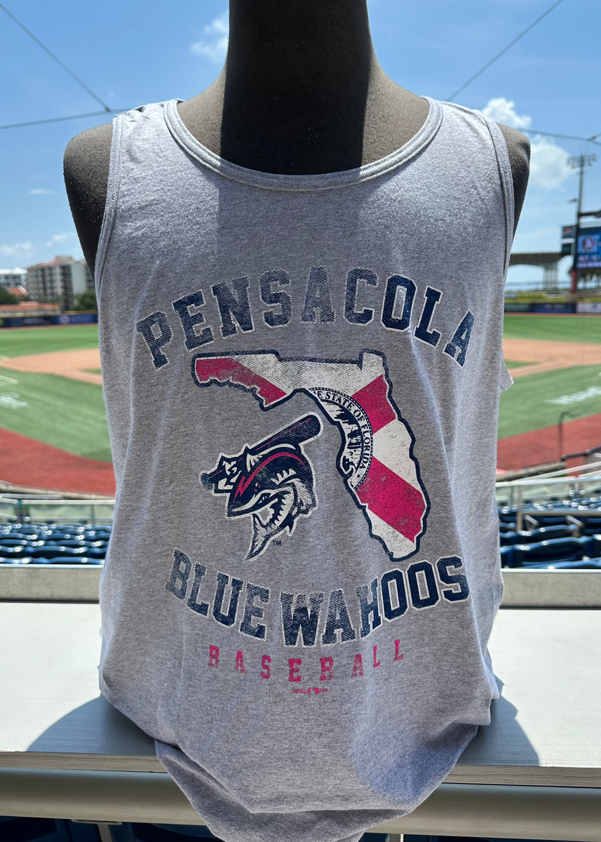 Blue Wahoos State Flag Tank Top – Pensacola Blue Wahoos Official Store