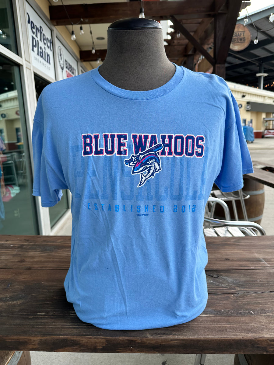 Pensacola Blue Wahoos Logo Overlap T-shirt – Pensacola Blue Wahoos ...