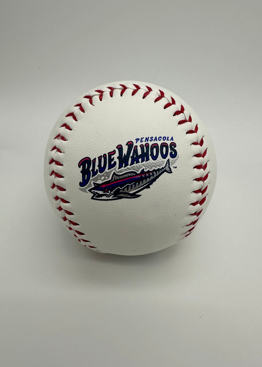 Pensacola Blue Wahoos Primary White Baseball – Pensacola Blue Wahoos ...